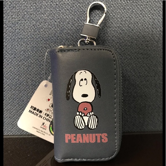 Accessories | Snoopy Double Fastener Key Case Blue | Poshmark